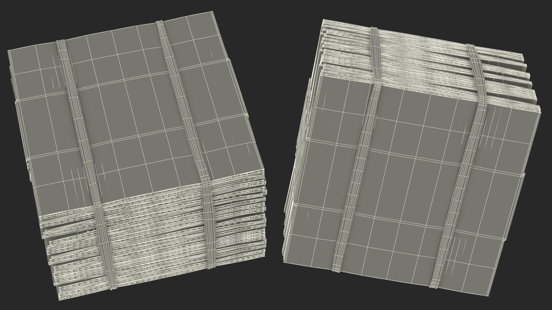 Stack of Folded Cardboard Boxes 3D - TurboSquid 2135019