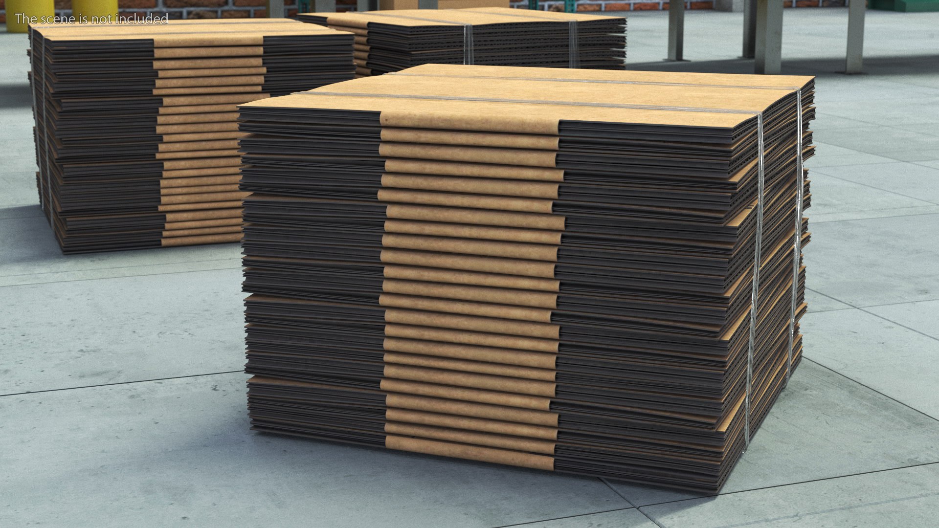 Stack of Folded Cardboard Boxes 3D - TurboSquid 2135019