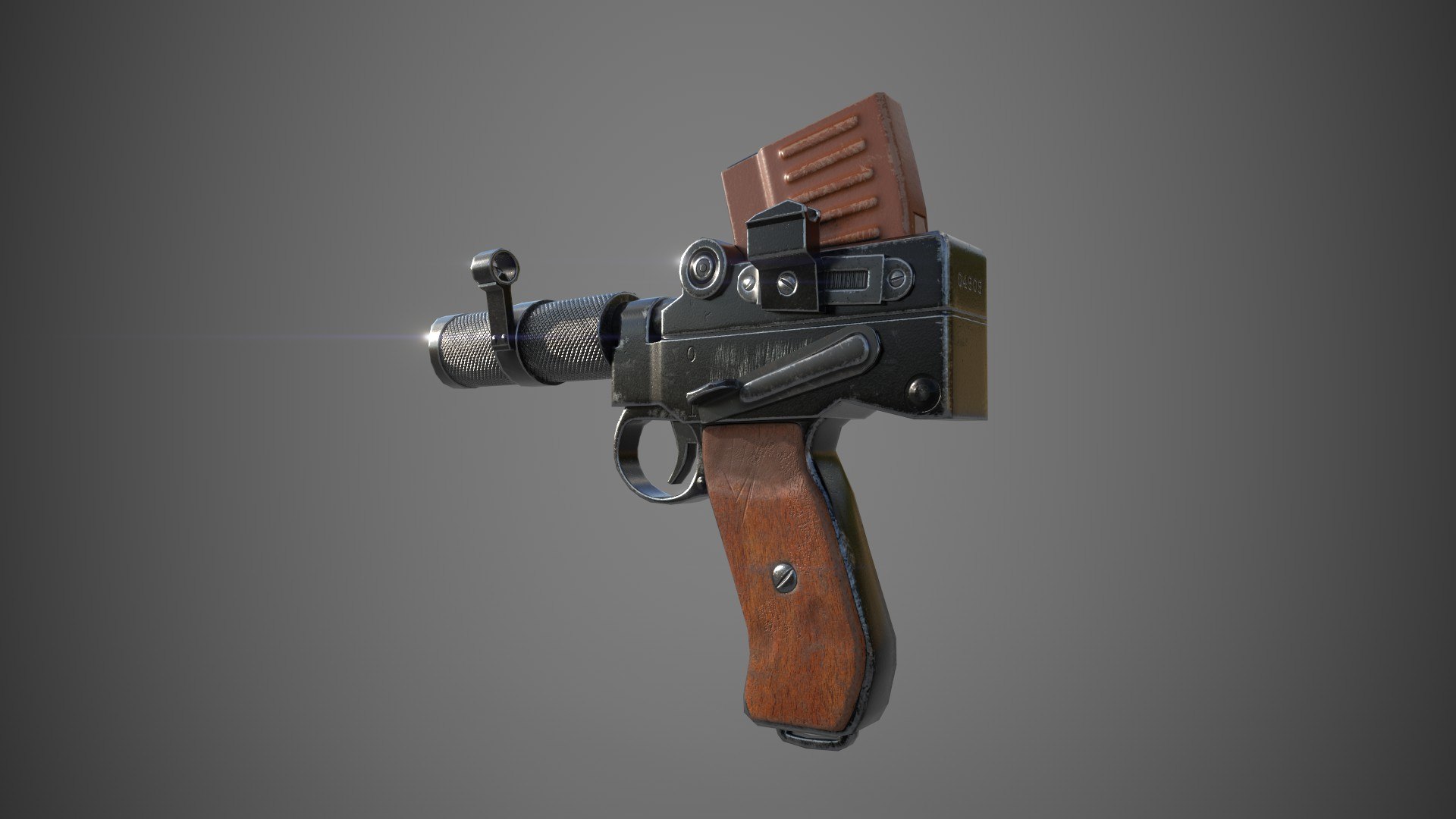 Retro Pistol Model - TurboSquid 1879373