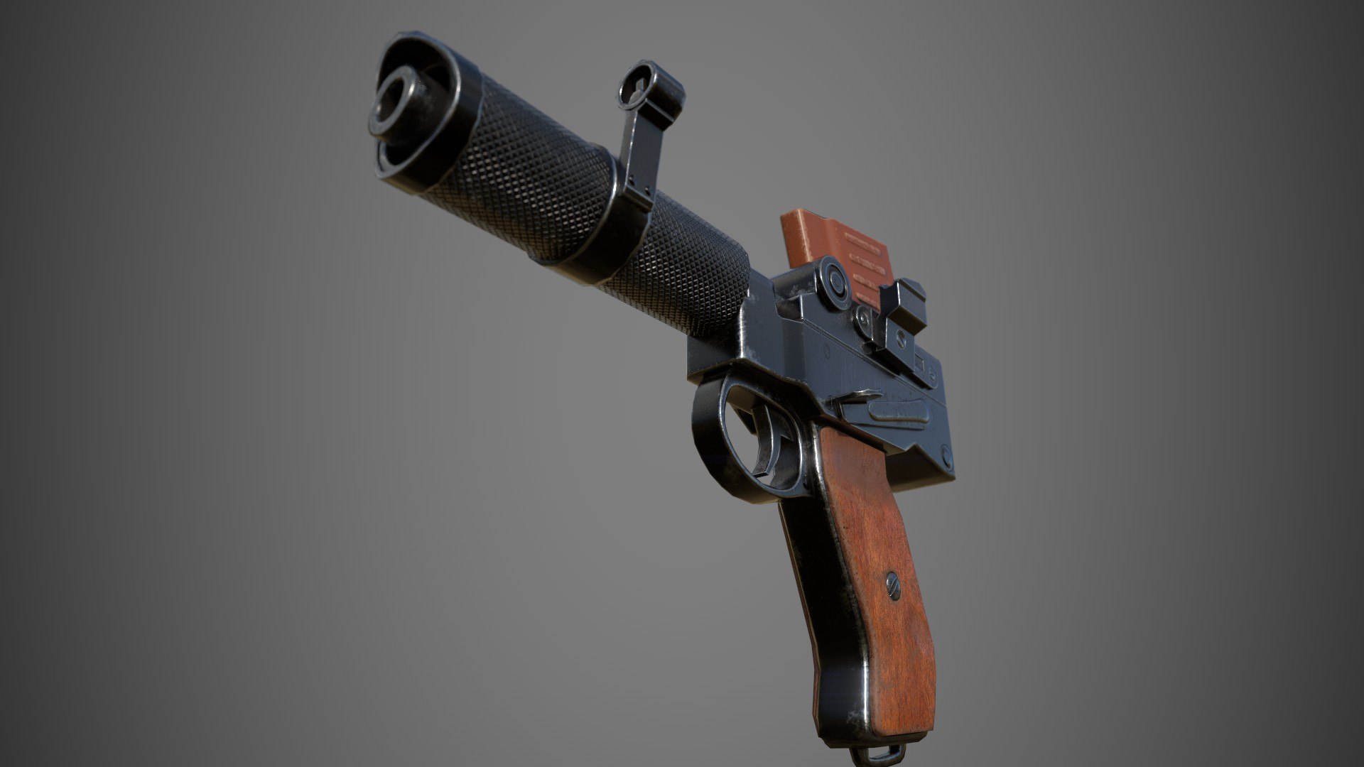 Retro Pistol Model - TurboSquid 1879373