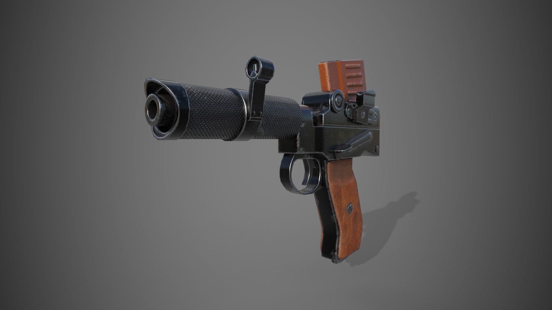 Retro Pistol Model - TurboSquid 1879373