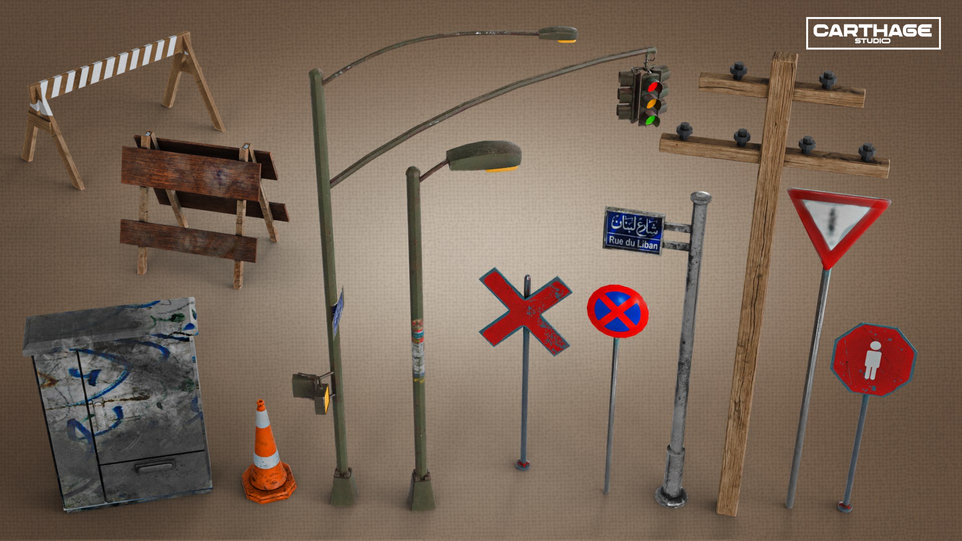 3D Arabic Street Props Model - TurboSquid 2344636