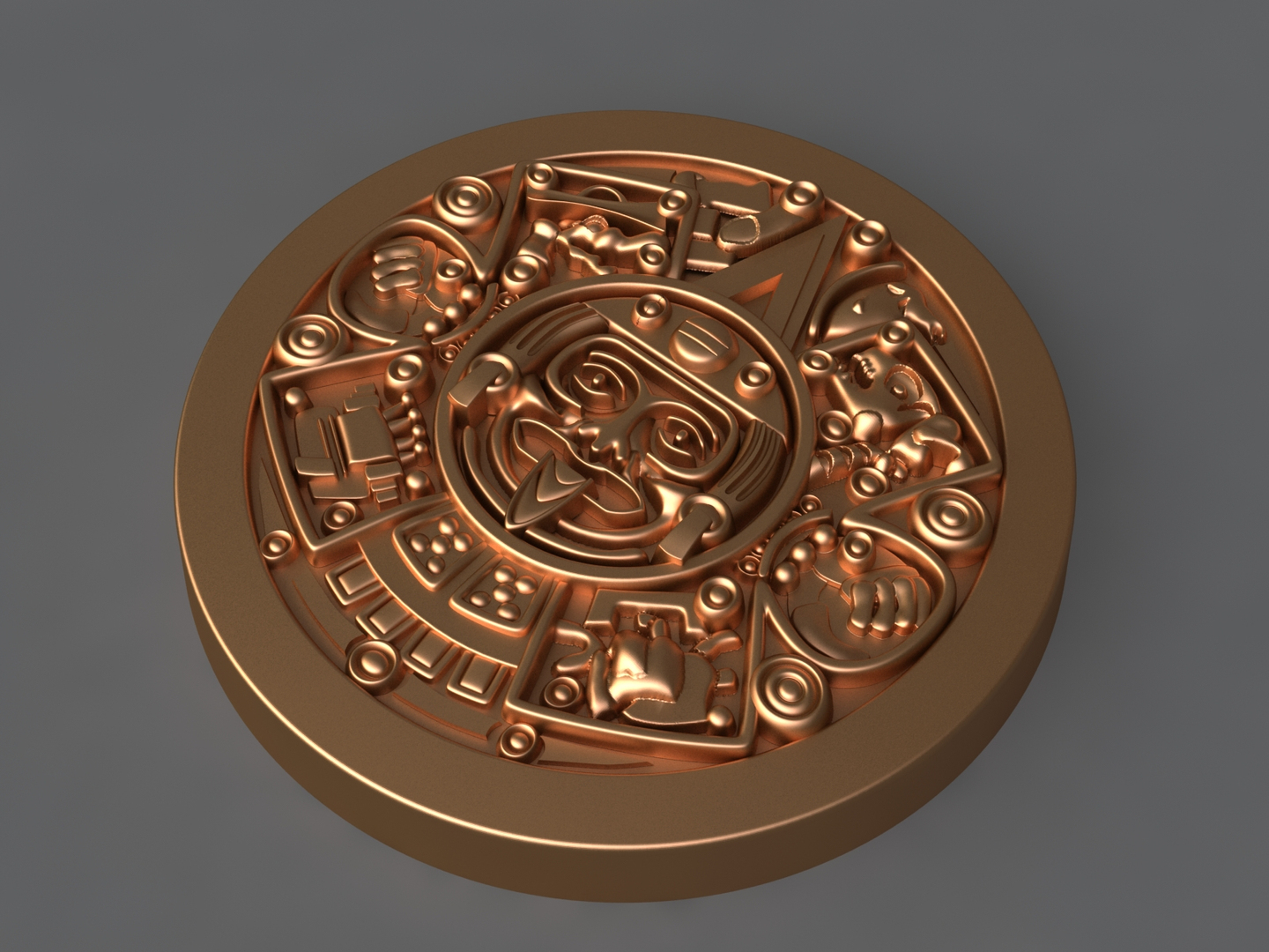 modelo 3d Calendario azteca - TurboSquid 1342395