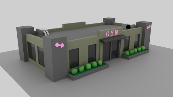 낮은 폴리 체육관 3D 모델 - TurboSquid 2142811