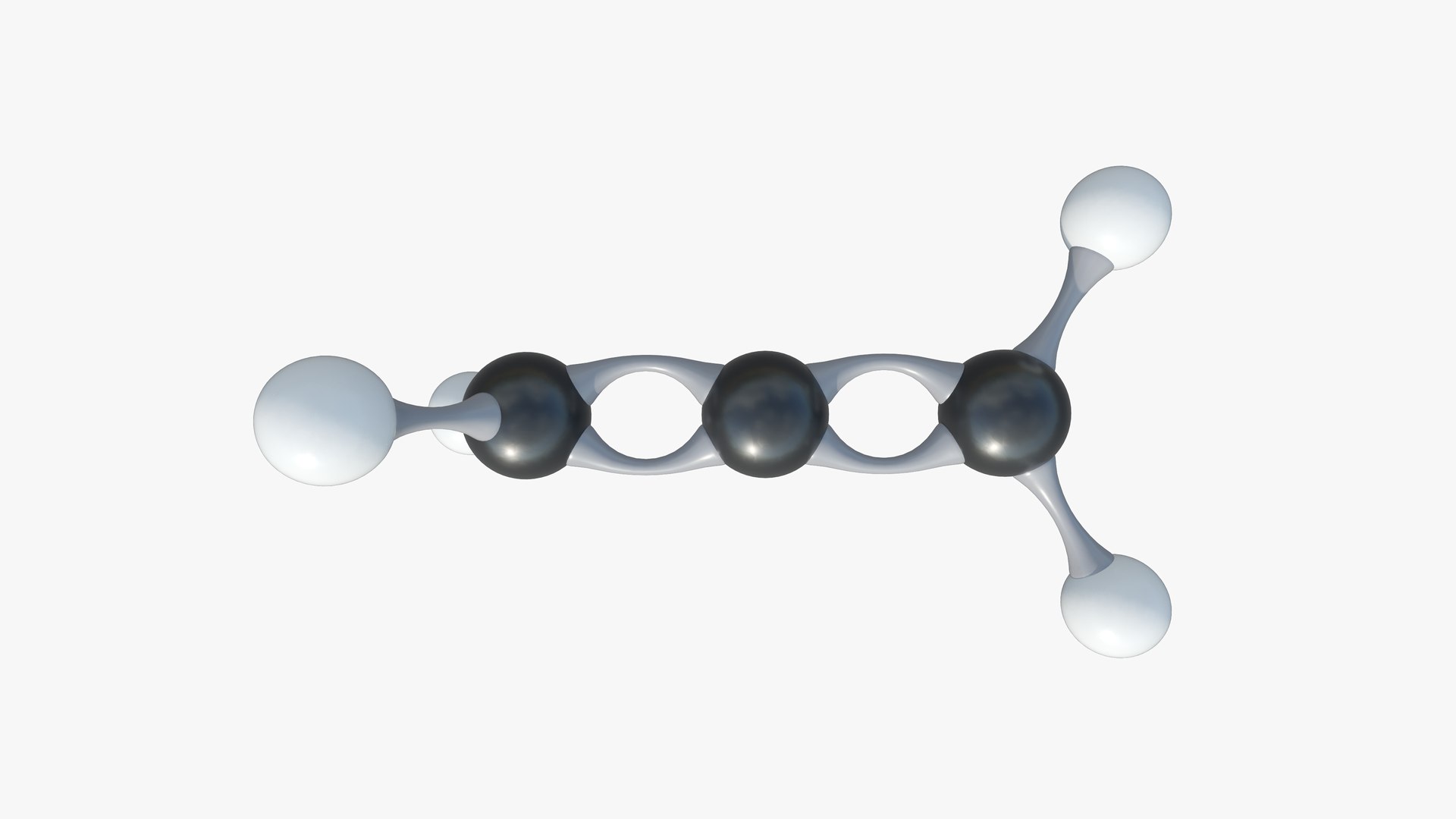 Propadiene Molecule With PBR 4K 8K 3D - TurboSquid 1945376