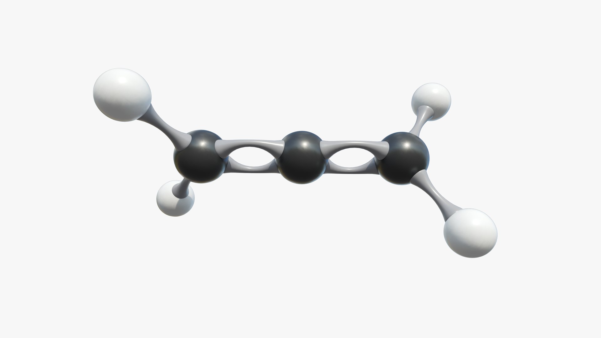 Propadiene Molecule With PBR 4K 8K 3D - TurboSquid 1945376
