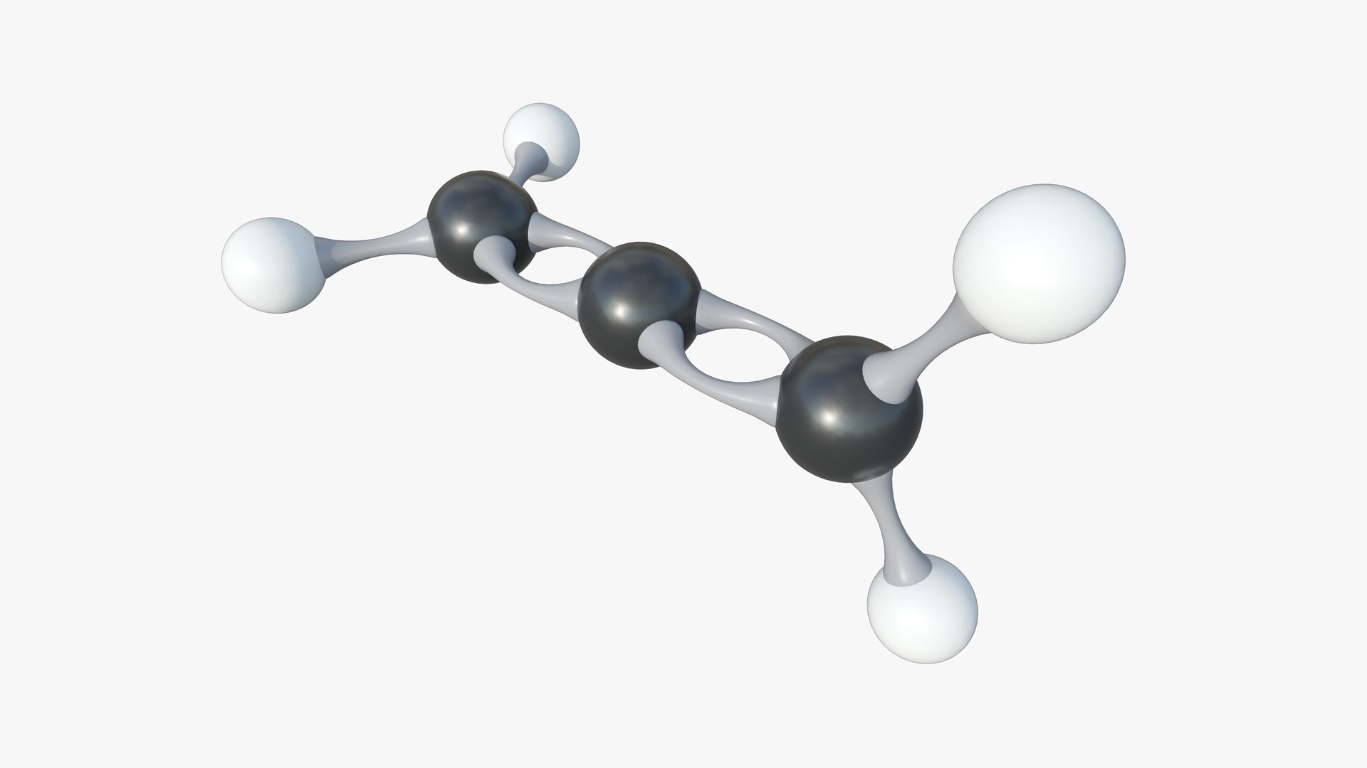 Propadiene Molecule With PBR 4K 8K 3D - TurboSquid 1945376
