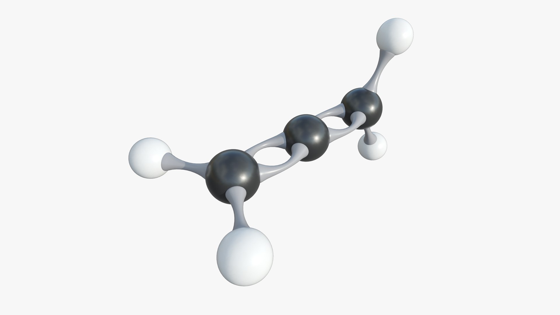 Propadiene Molecule With PBR 4K 8K 3D - TurboSquid 1945376