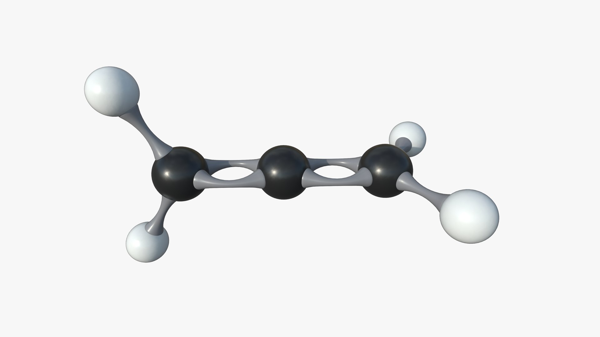 Propadiene Molecule With PBR 4K 8K 3D - TurboSquid 1945376