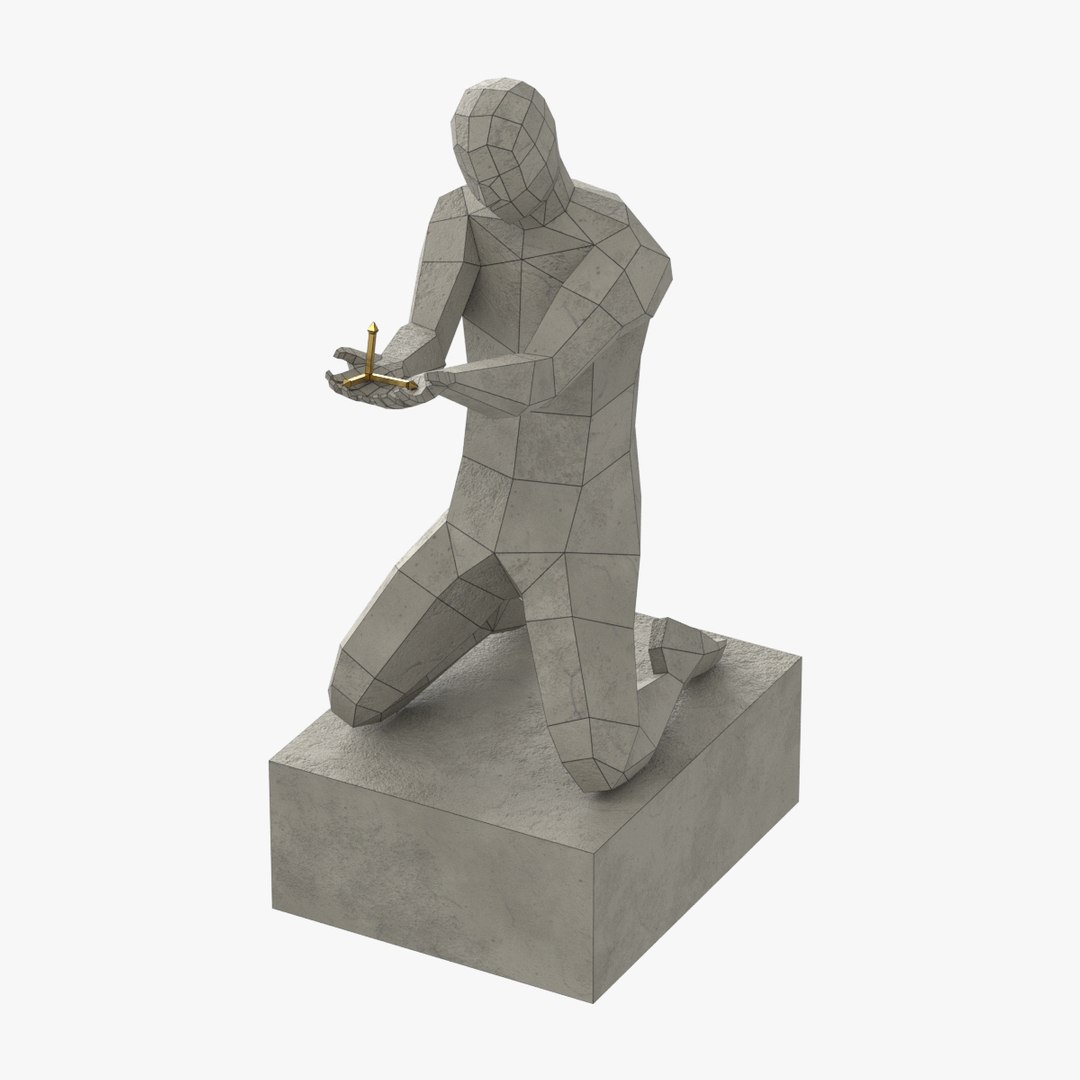 3d Cartesian T Statuette Model Turbosquid 2111006