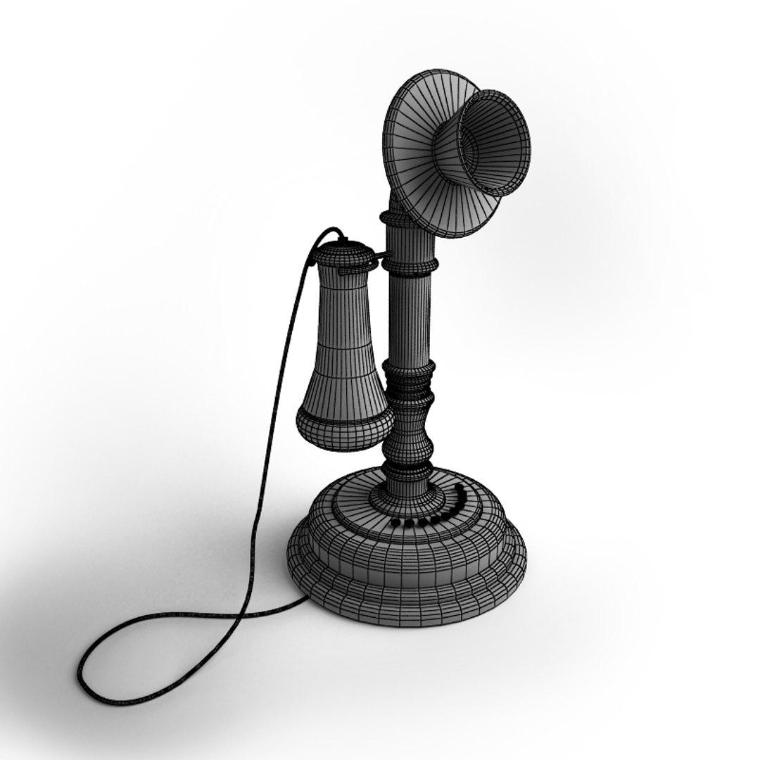 Retro Telephone 3d Obj