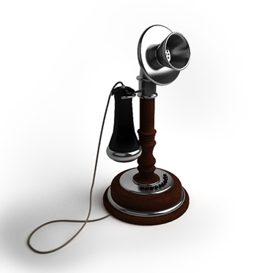 Retro Telephone 3d Obj
