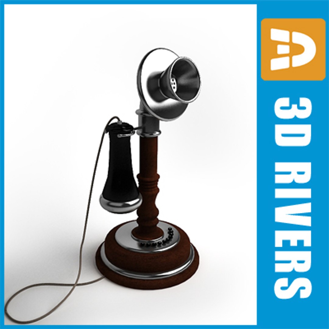 Retro Telephone 3d Obj
