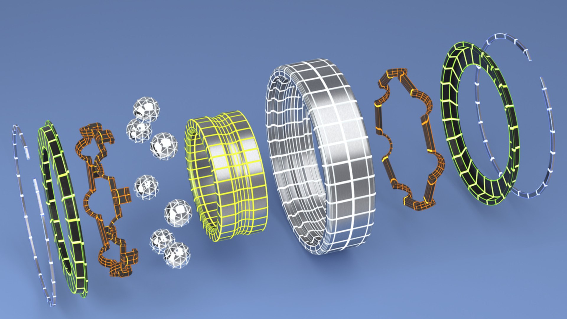 3d Ball Bearing Model