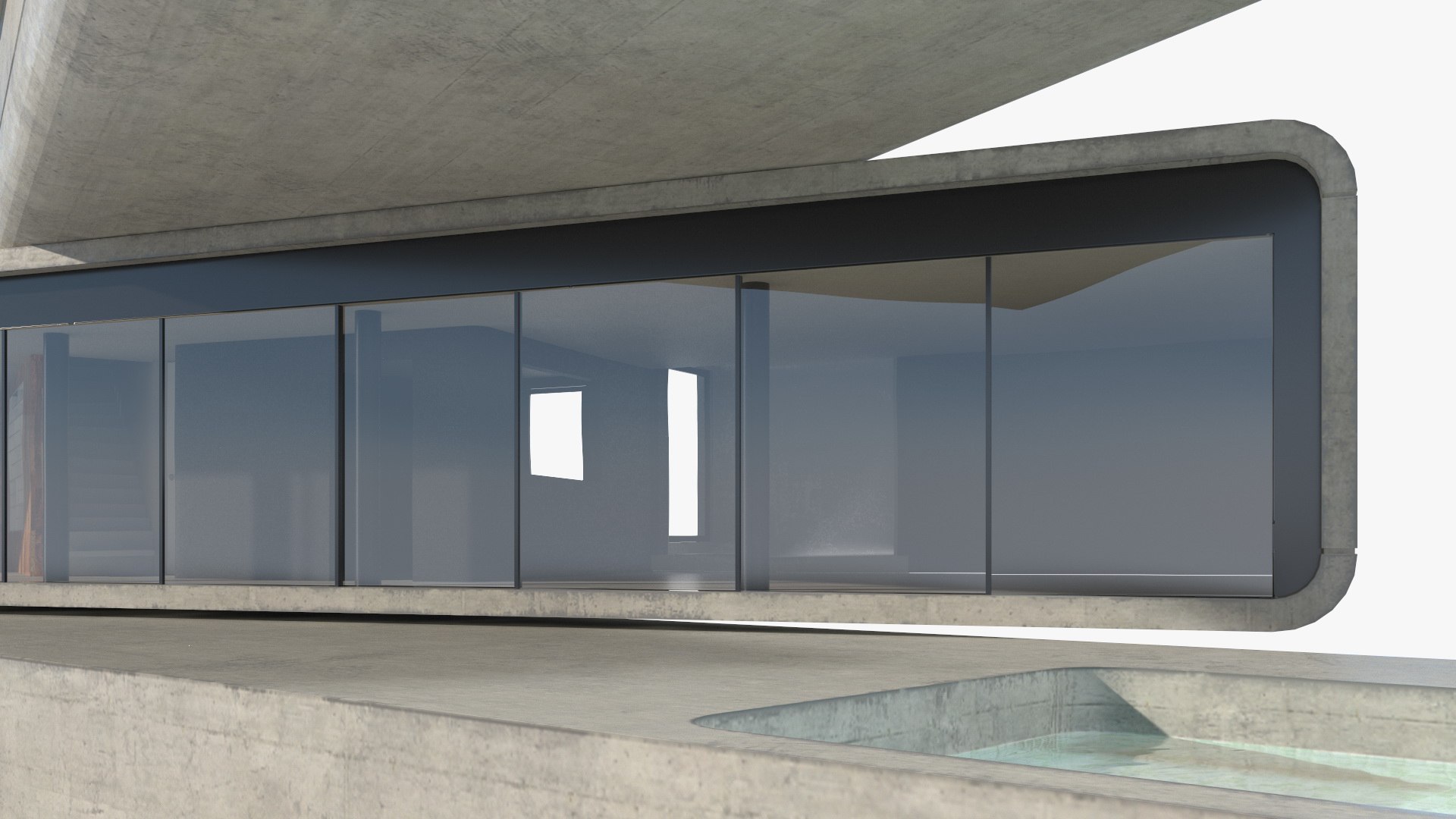 Modern Concrete House 3D model - TurboSquid 2020861
