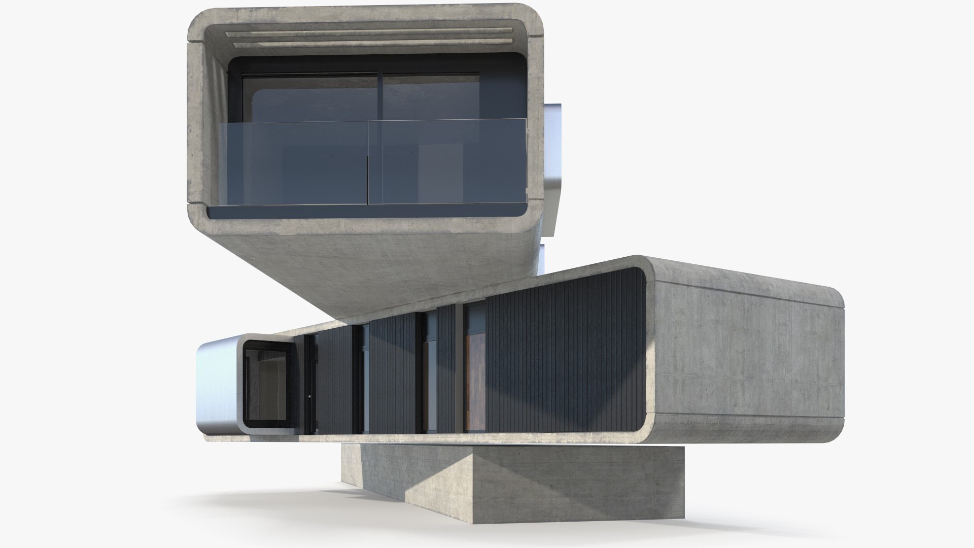 Modern Concrete House 3D model - TurboSquid 2020861