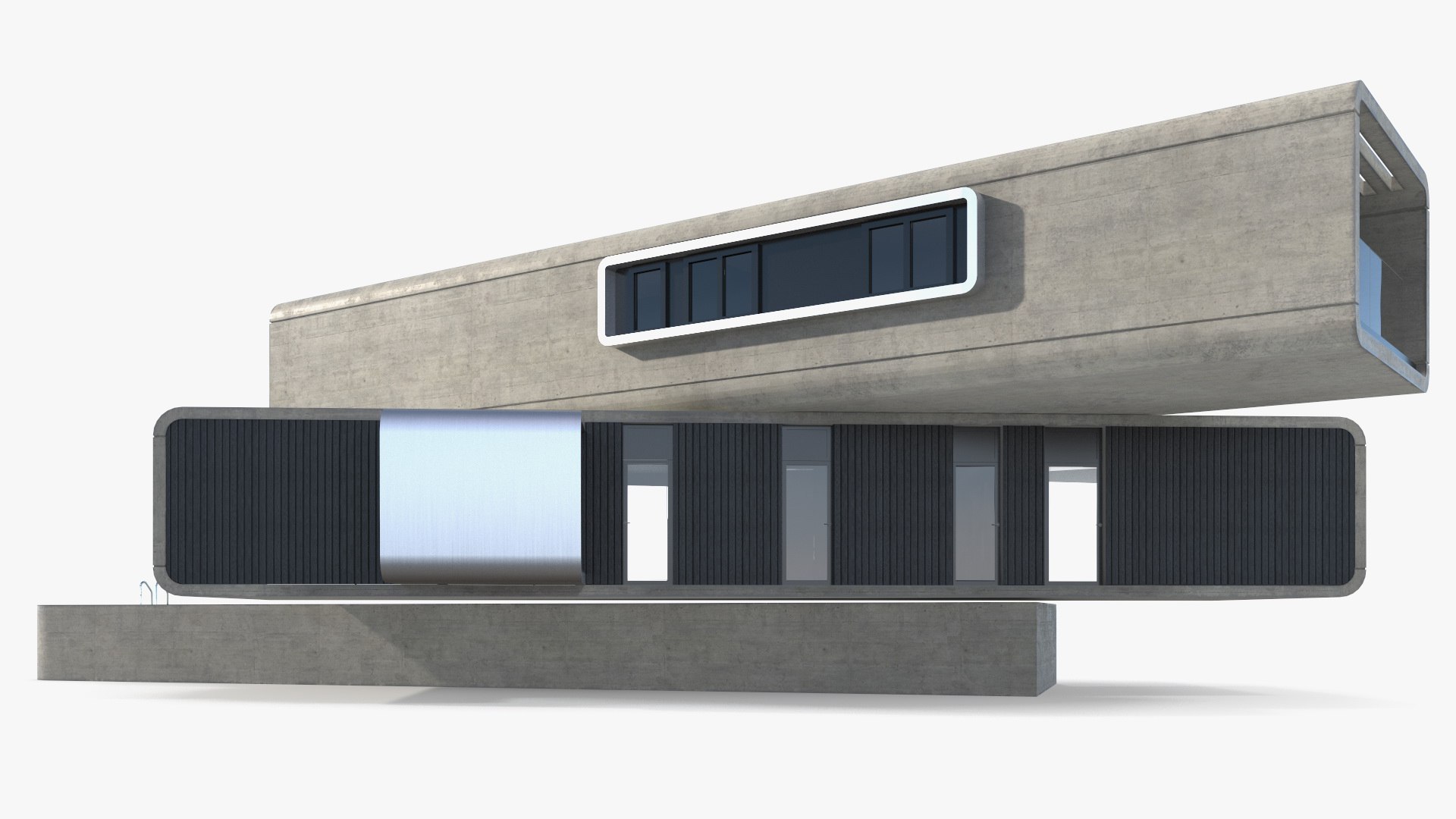 Modern Concrete House 3D model - TurboSquid 2020861