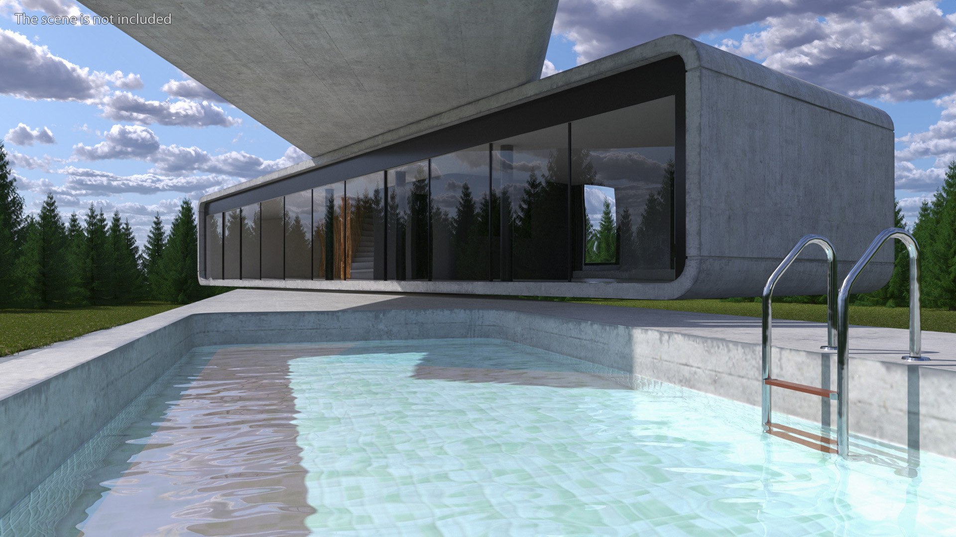 Modern Concrete House 3D model - TurboSquid 2020861