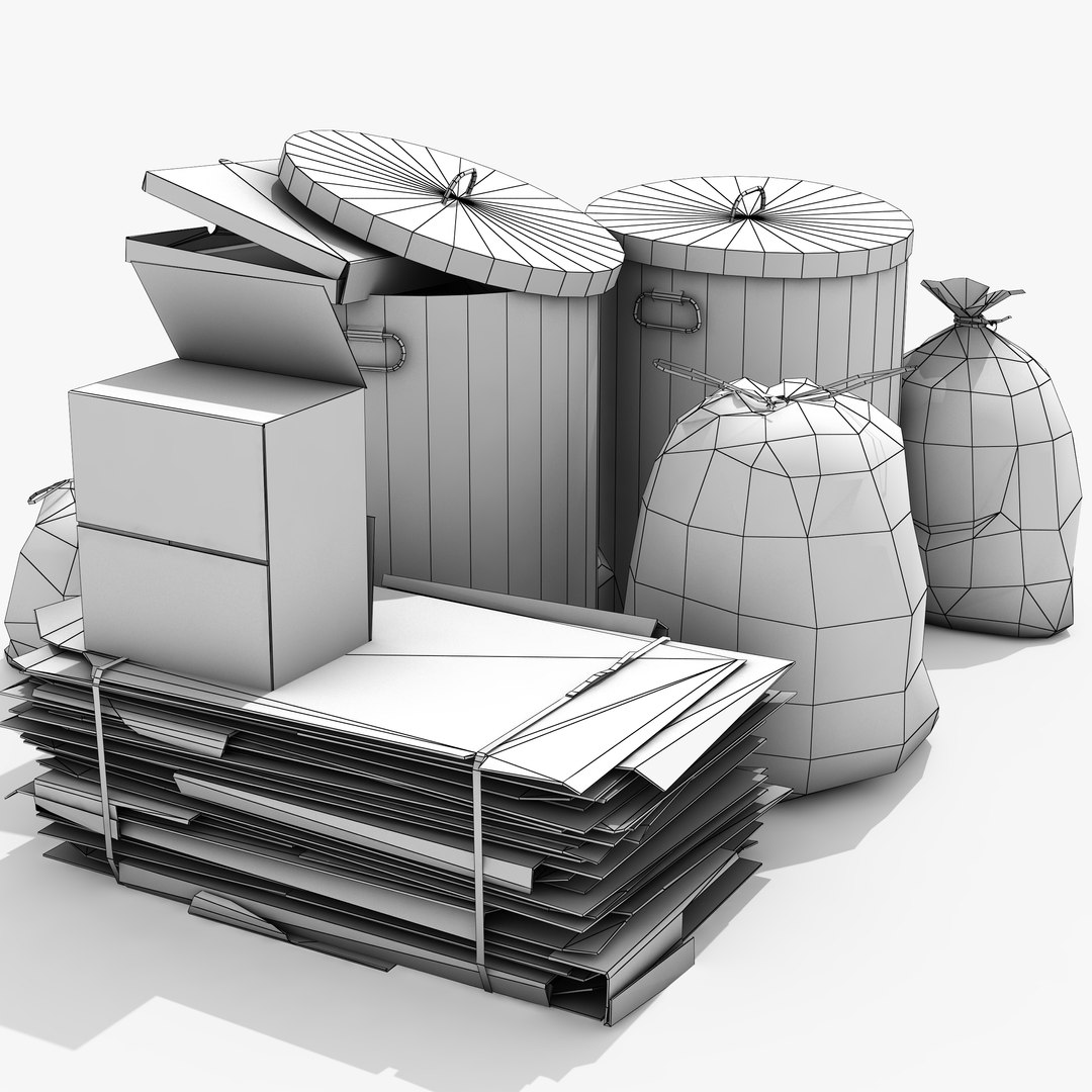 3D Garbage Bins - TurboSquid 1338604