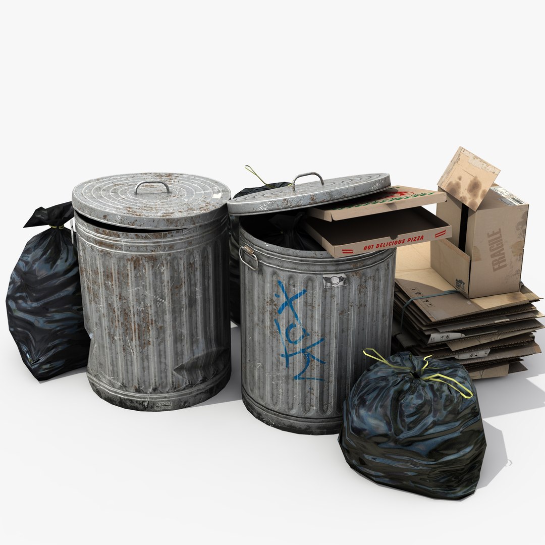 3D Garbage Bins - TurboSquid 1338604