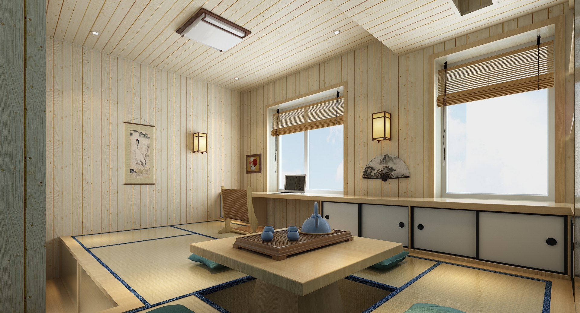 3D Model Japanese Room Interior - TurboSquid 1656575