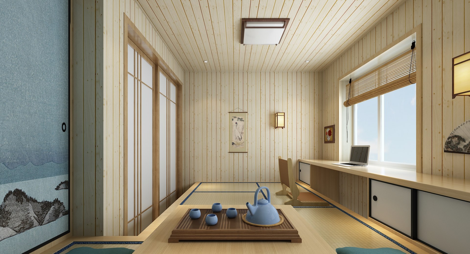 3D model japanese room interior - TurboSquid 1656575