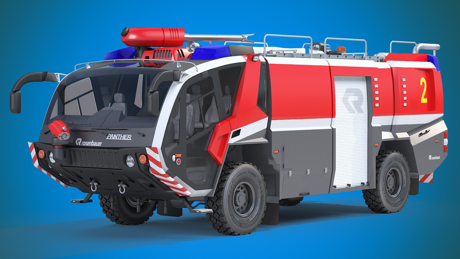 3D Fire Truck Rosenbauer 4X4 - TurboSquid 1833870