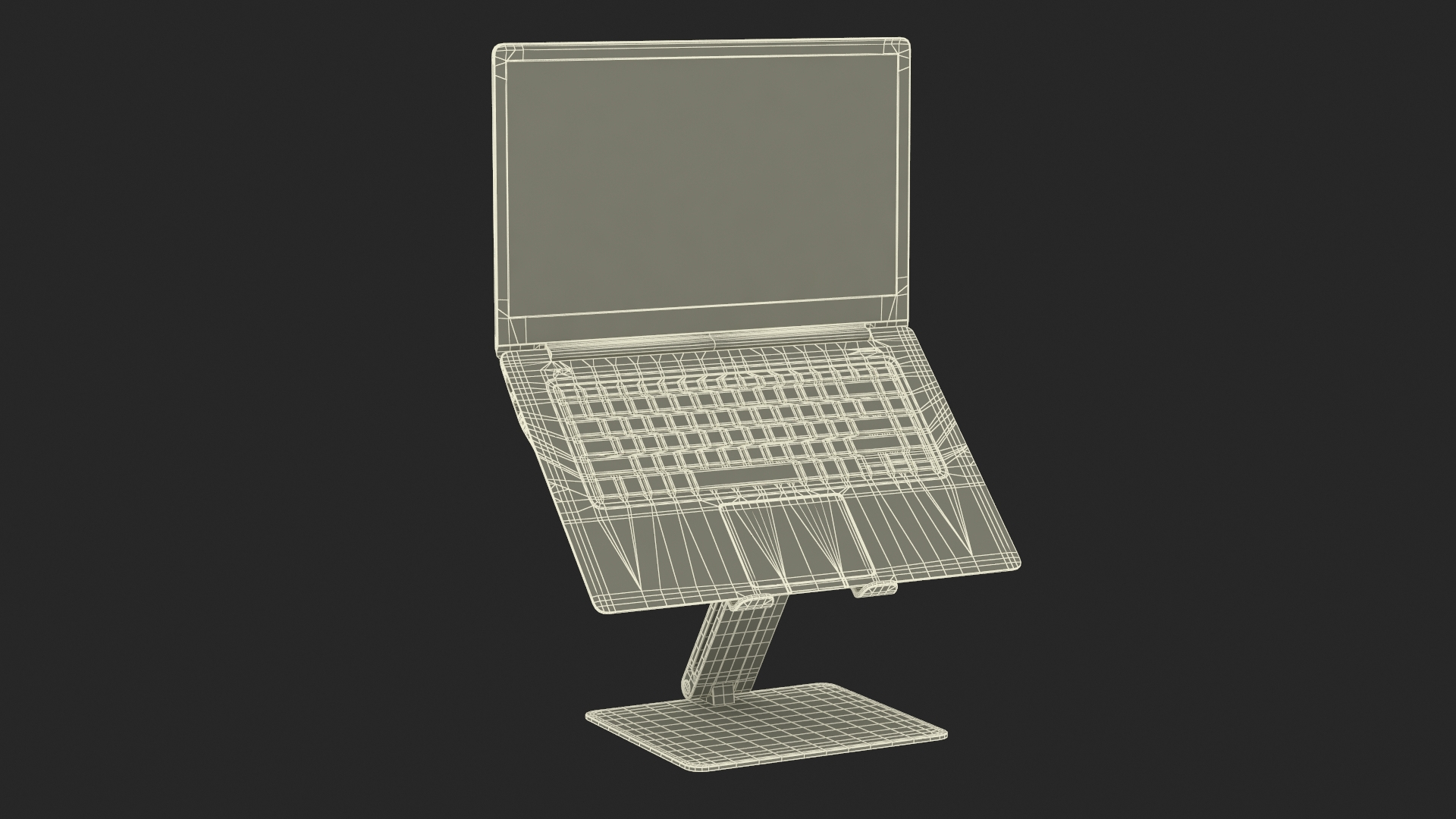 3D Laptop On Adjustable Holder Stand - TurboSquid 2197384