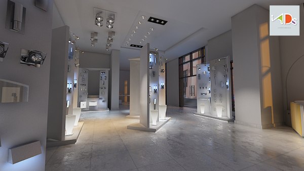 3d model electric showroom