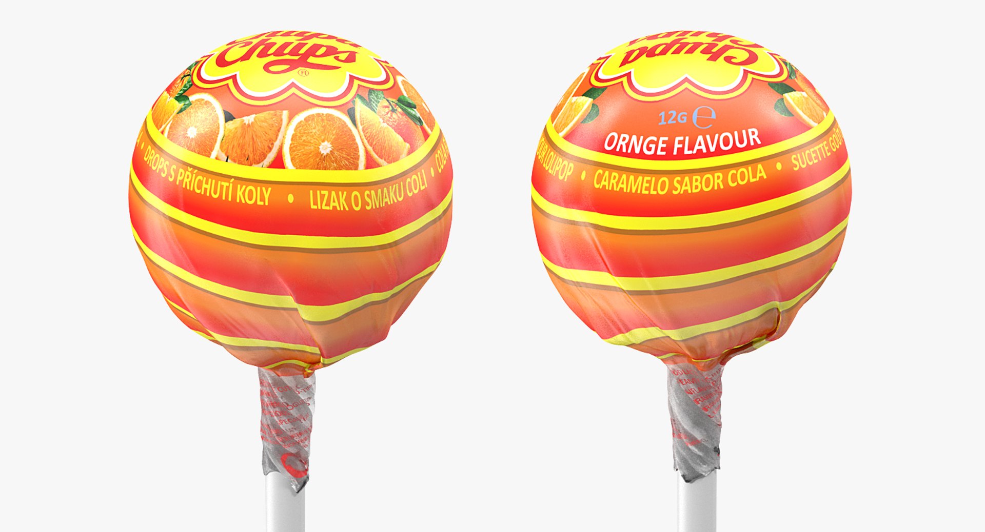 Chupa chups lollipop orange 3D model - TurboSquid 1427521