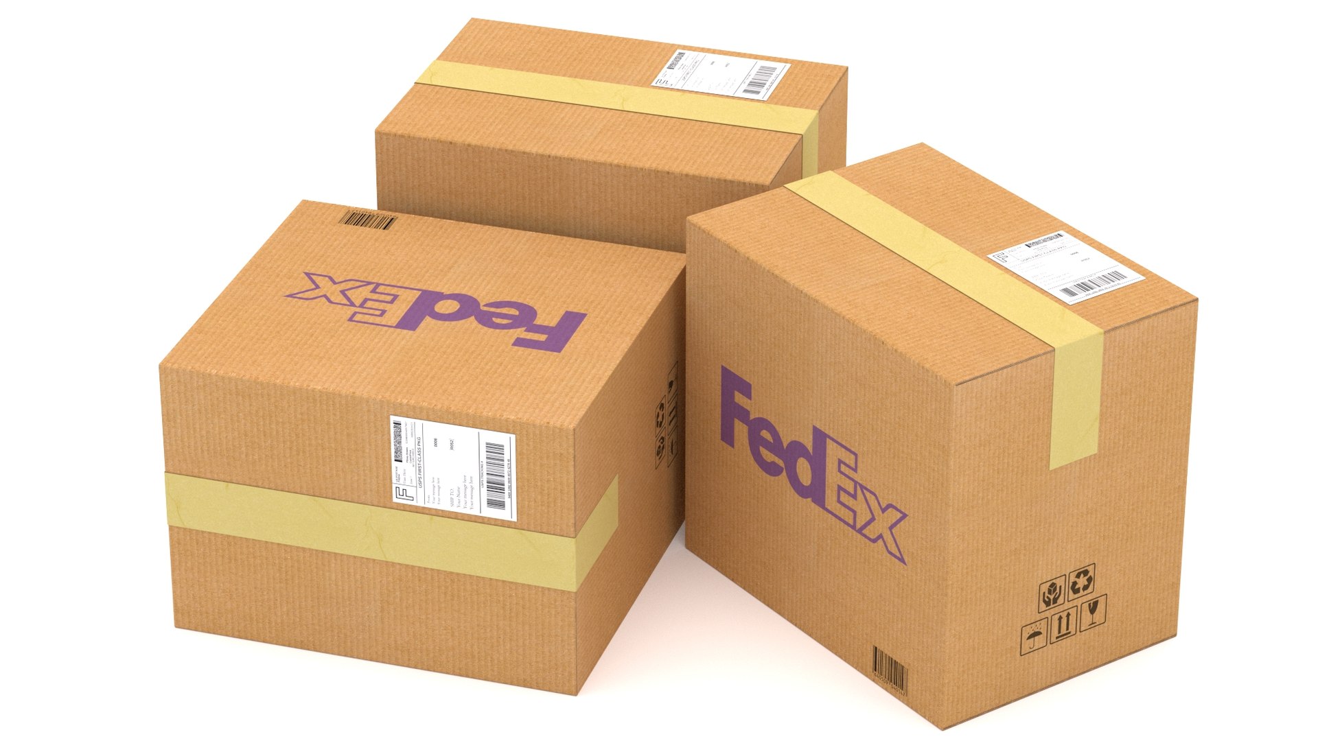 Fedex Cardboard Box model - TurboSquid 1777721
