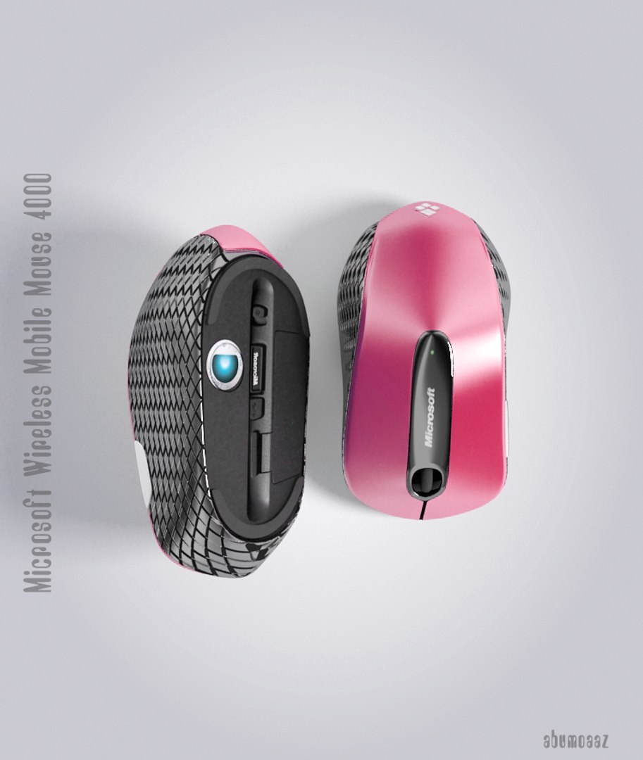 3d microsoft wireless mouse model