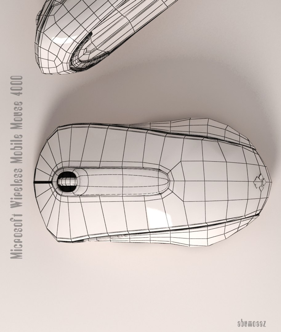 3d microsoft wireless mouse model