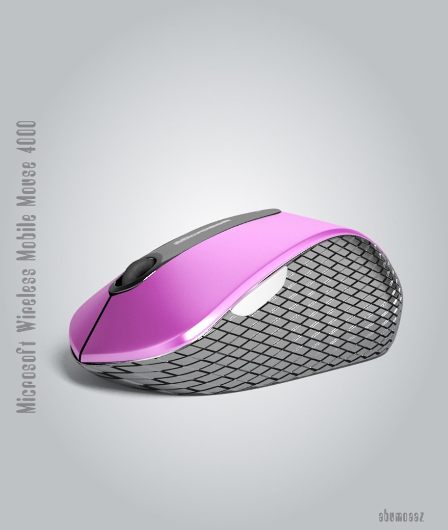 3d microsoft wireless mouse model