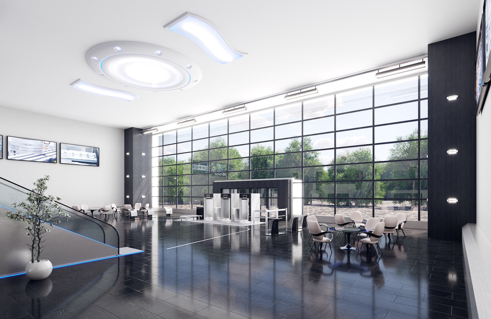 3D Model Business Center Lobby Interior - TurboSquid 1998022