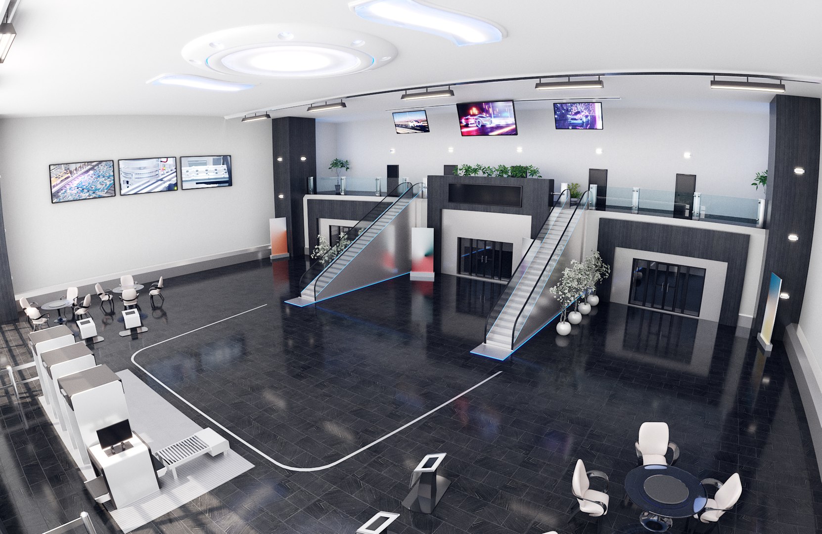 3D Model Business Center Lobby Interior - TurboSquid 1998022