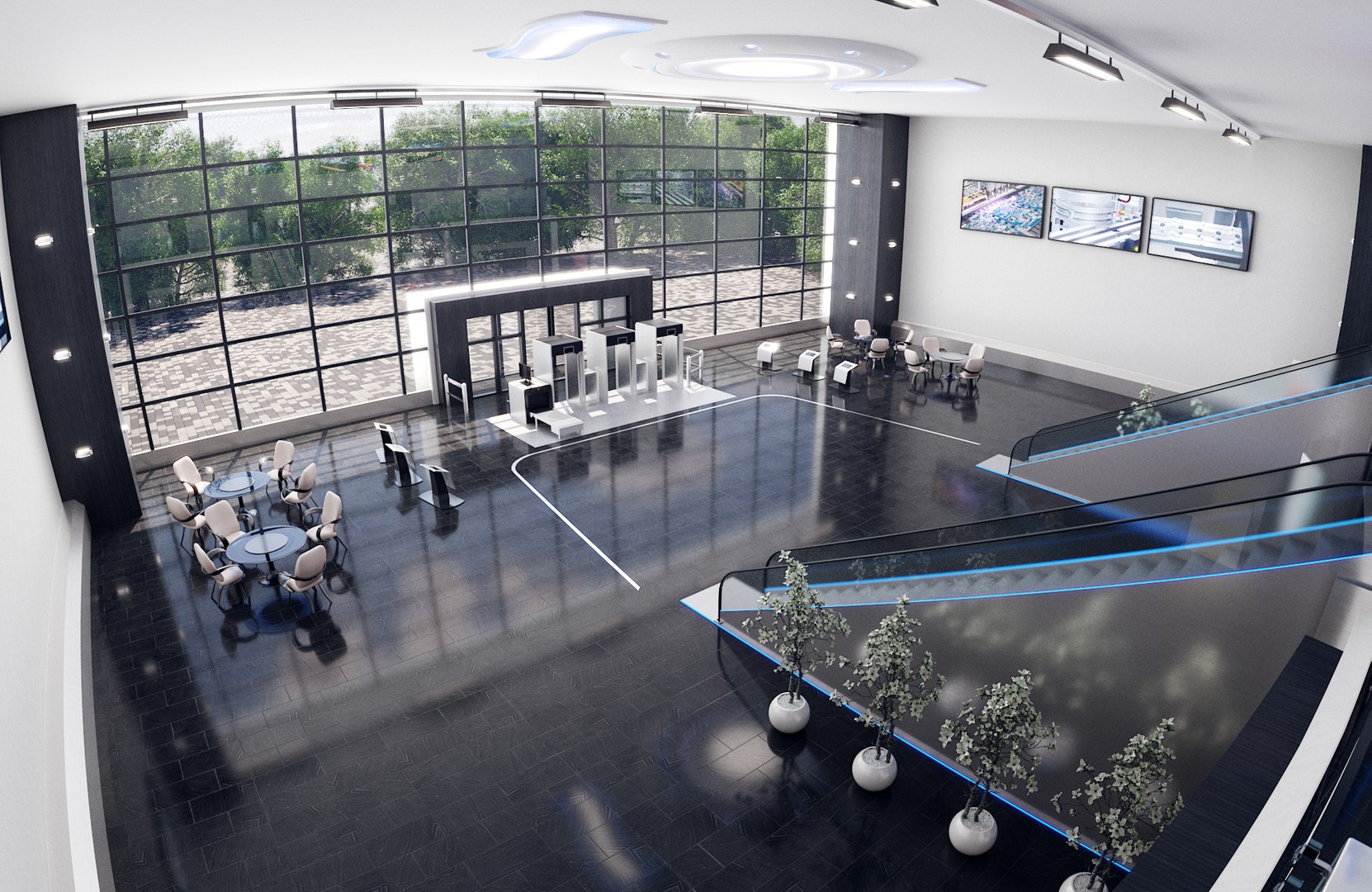 3D Model Business Center Lobby Interior - TurboSquid 1998022