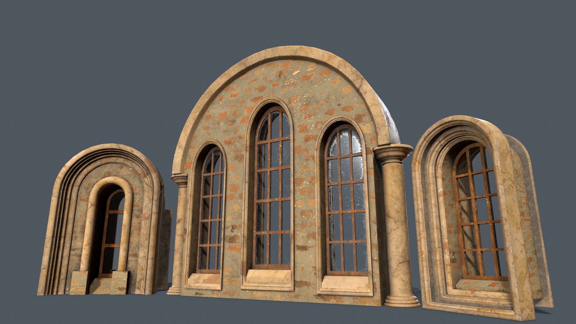 Medieval Window Set 3D Model - TurboSquid 2301960