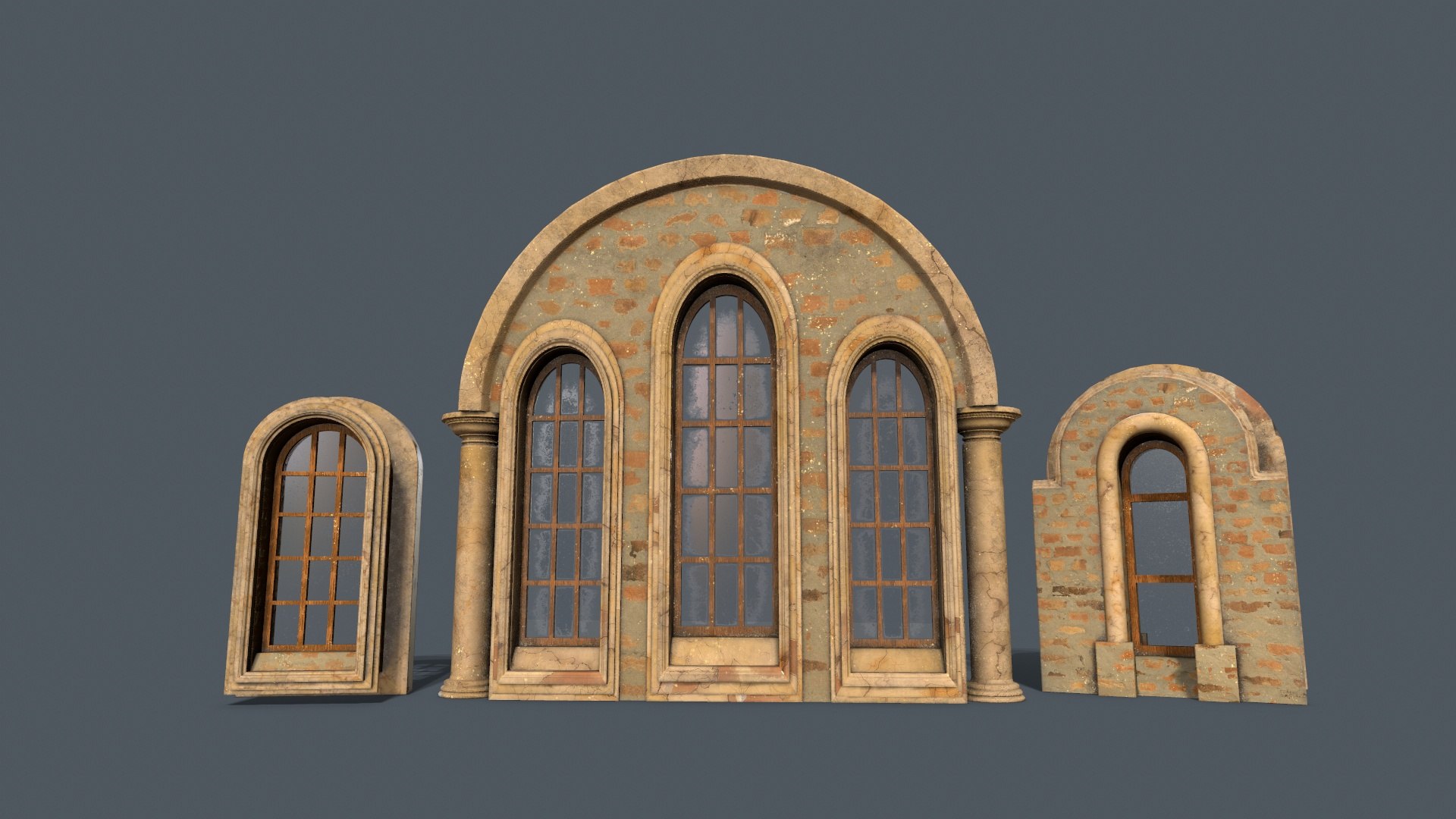 Medieval Window Set 3D Model - TurboSquid 2301960