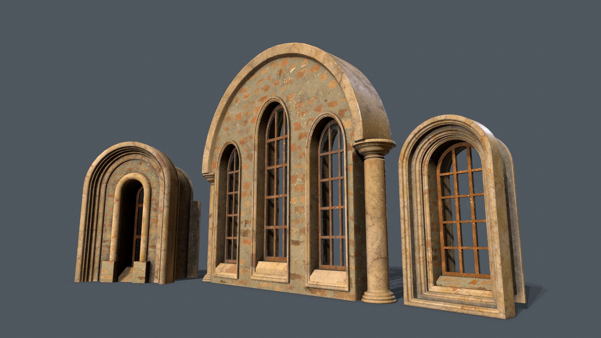 Medieval Window Set 3D Model - TurboSquid 2301960