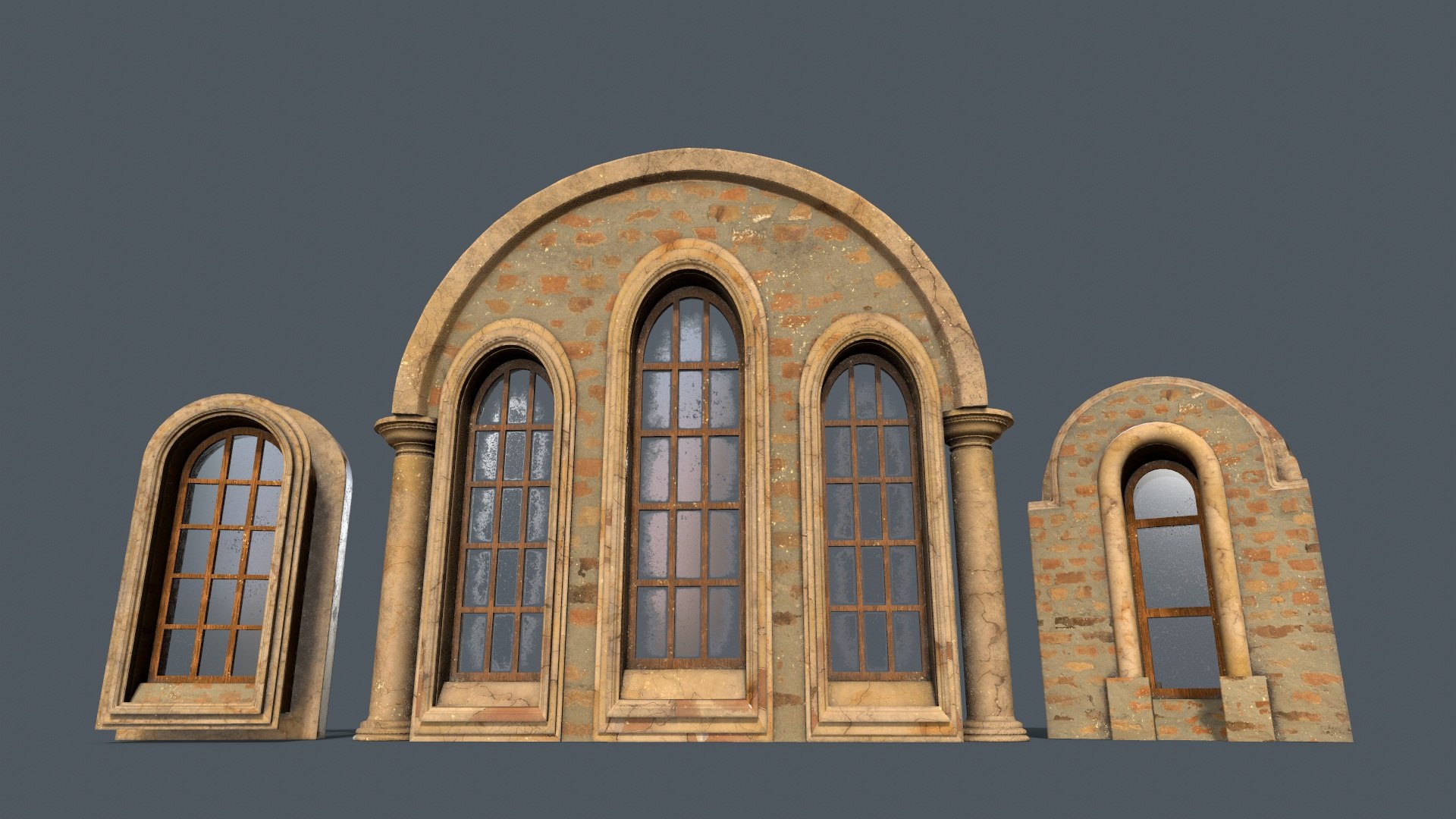 Medieval Window Set 3D Model - TurboSquid 2301960