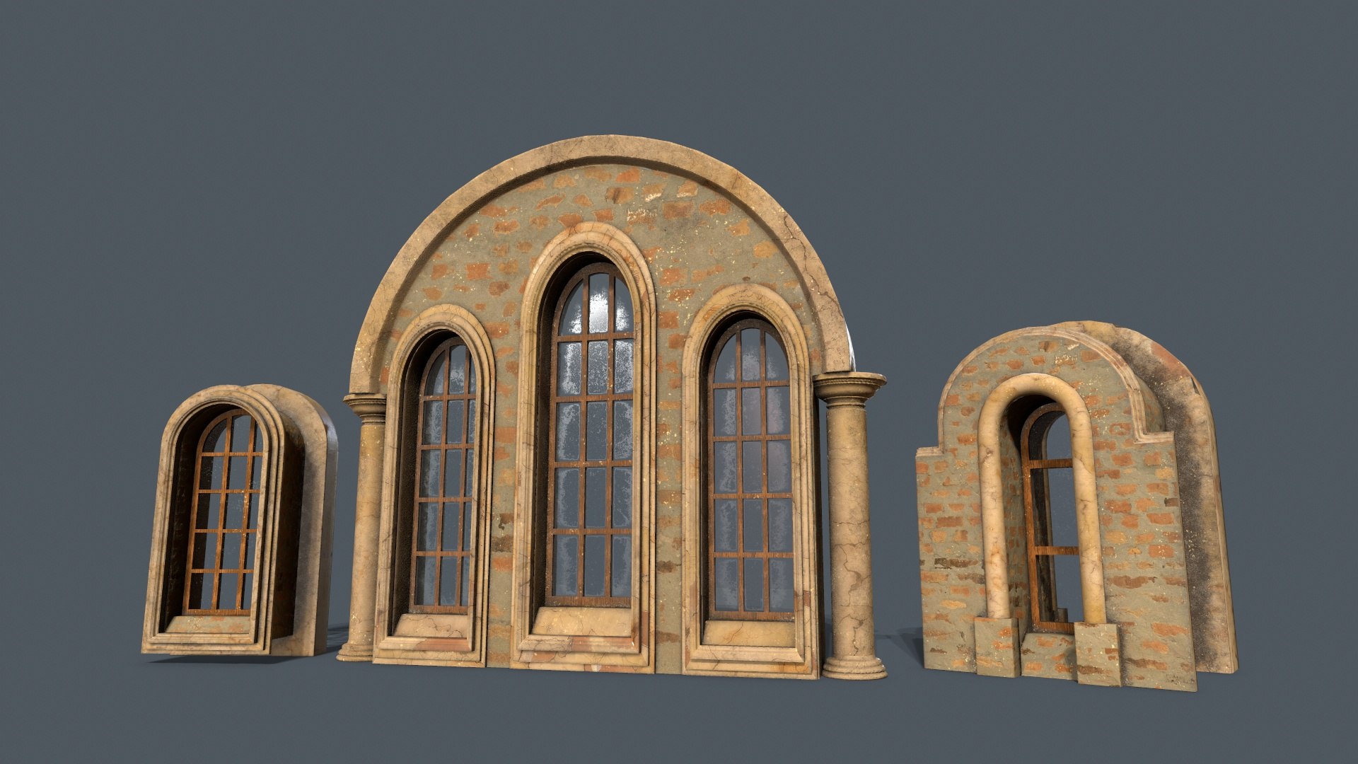 Medieval Window Set 3D Model - TurboSquid 2301960