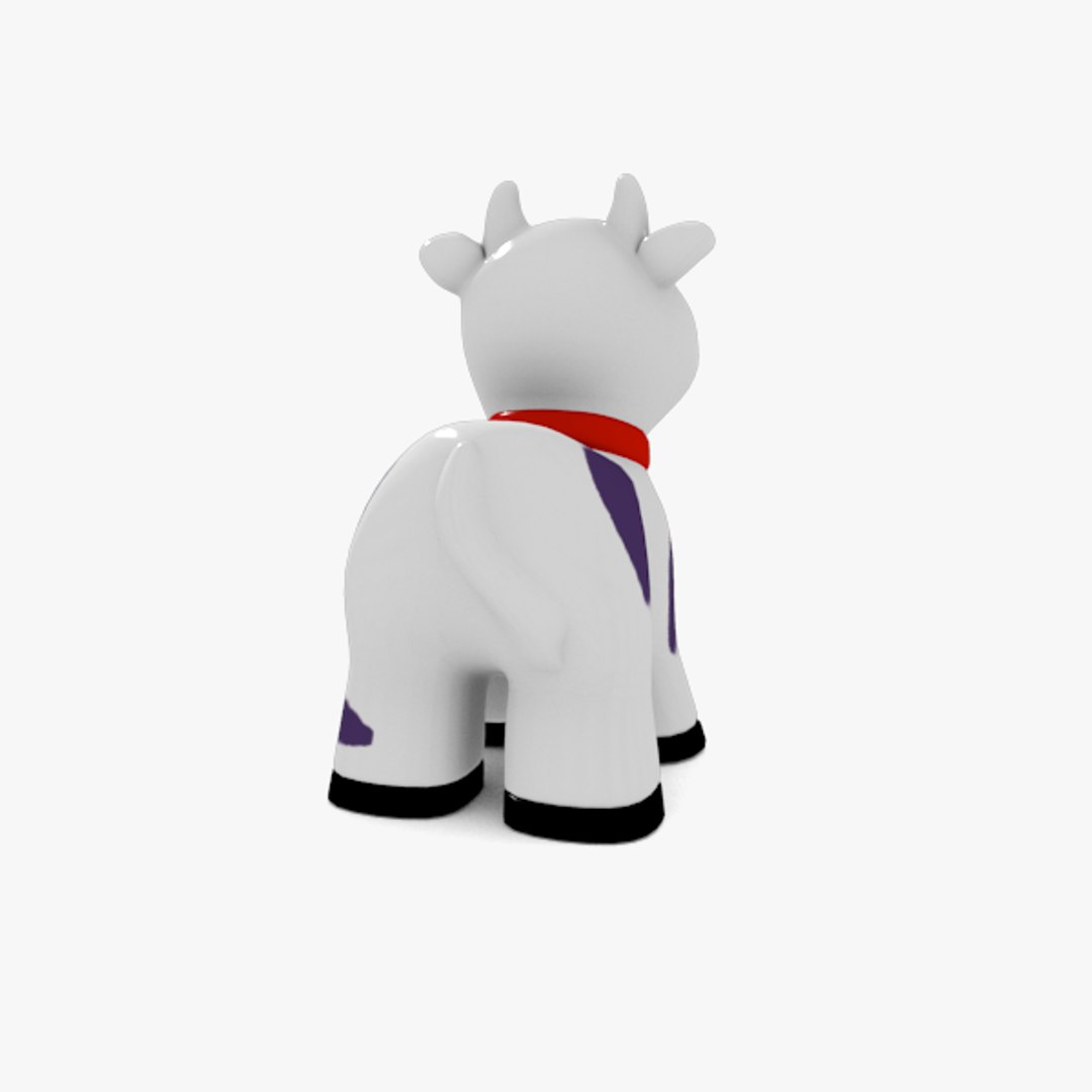 3d model of happy cow