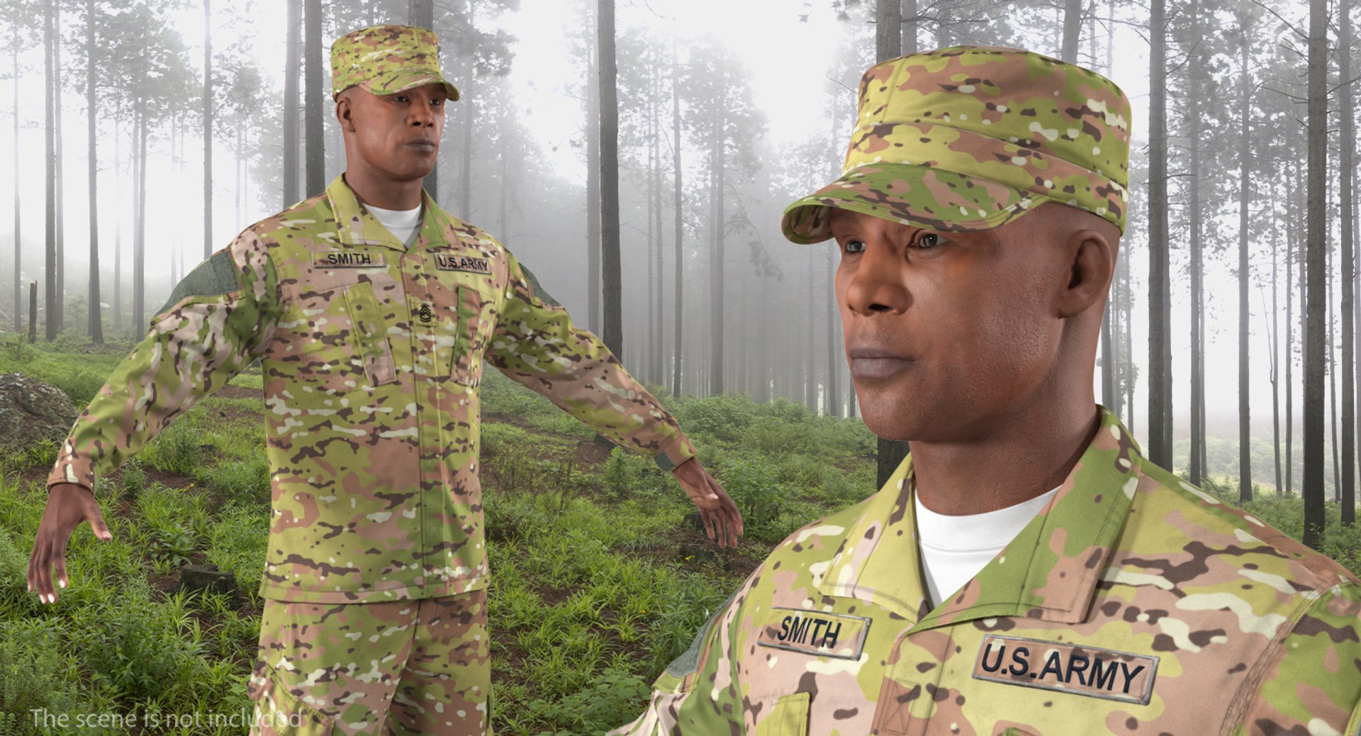 3D Army Soldier Camo Uniform - TurboSquid 1415740