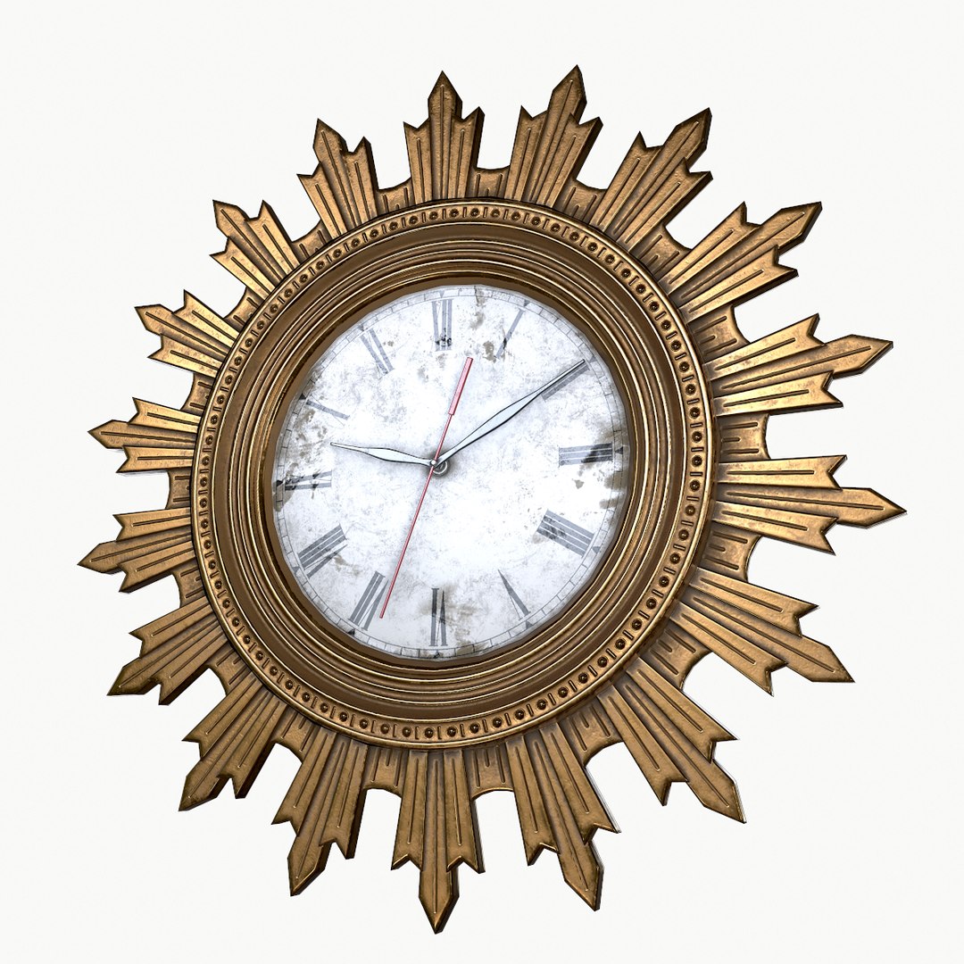 3D wall clock old model - TurboSquid 1681227