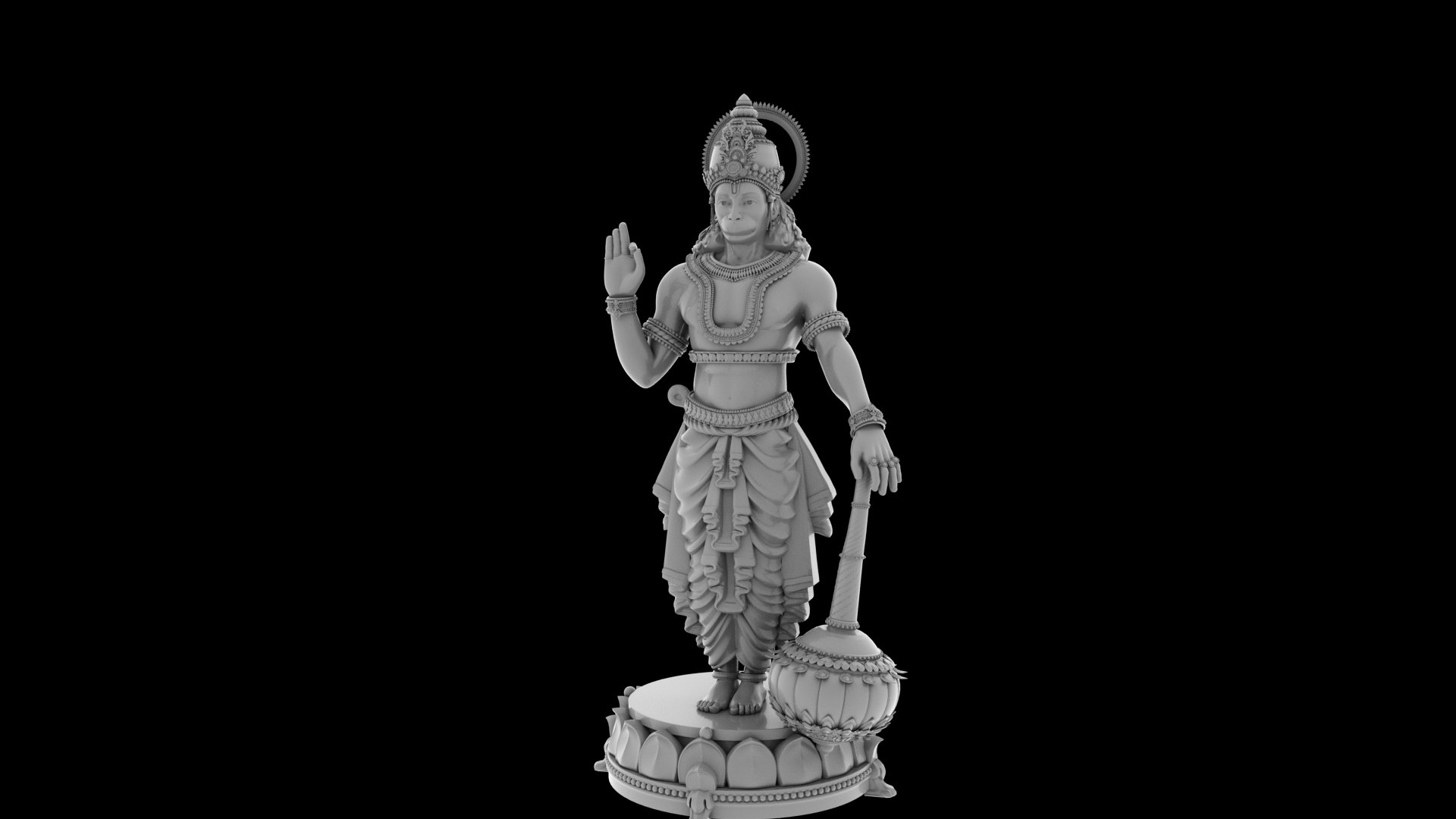 God Hanuman 3D Model - TurboSquid 1761332