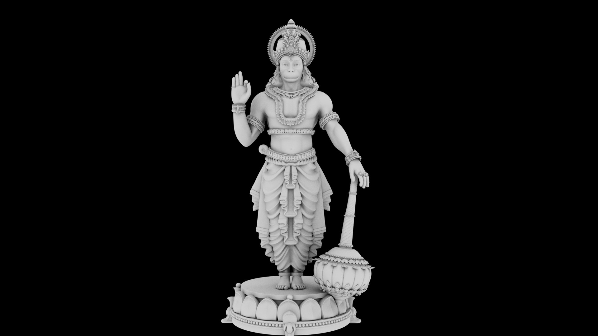 God Hanuman 3D Model - TurboSquid 1761332