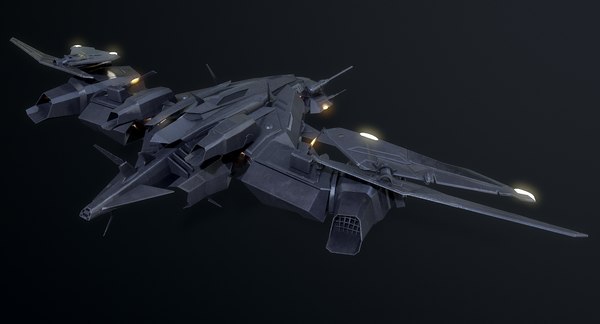 3D model rigged sci-fi spaceship fighter - TurboSquid 1379474