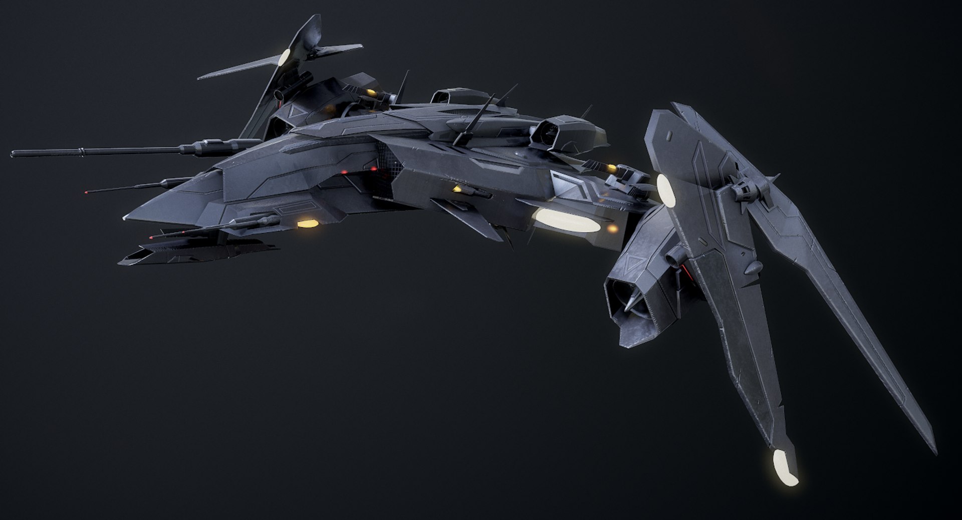 3D Model Rigged Sci-fi Spaceship Fighter - TurboSquid 1379474