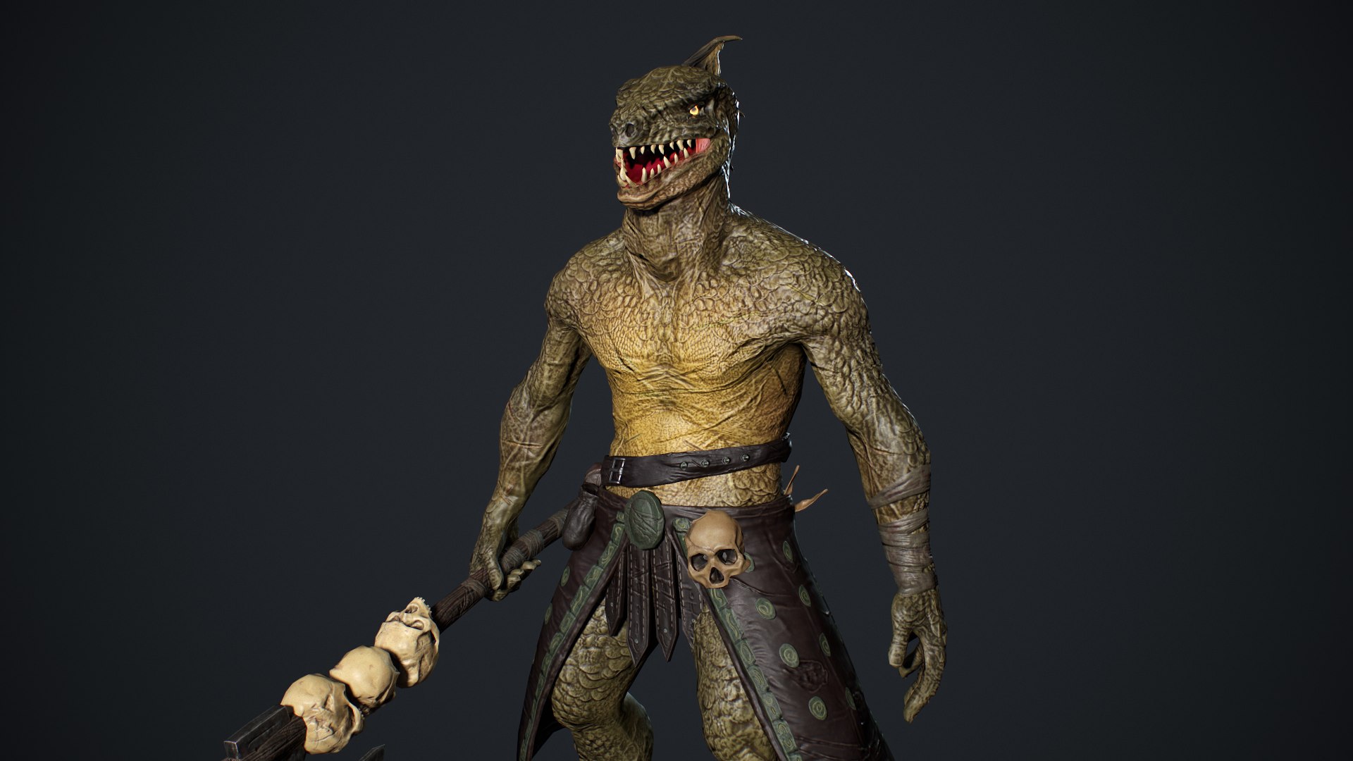 Lizardman Barbarian Model - TurboSquid 2189155